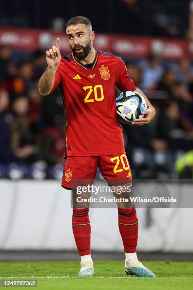 Dani Carvajal of Spain during the UEFA EURO 2024 qualifying round ... Dani Carvajal of Spain during the UEFA EURO 2024 qualifying round ...