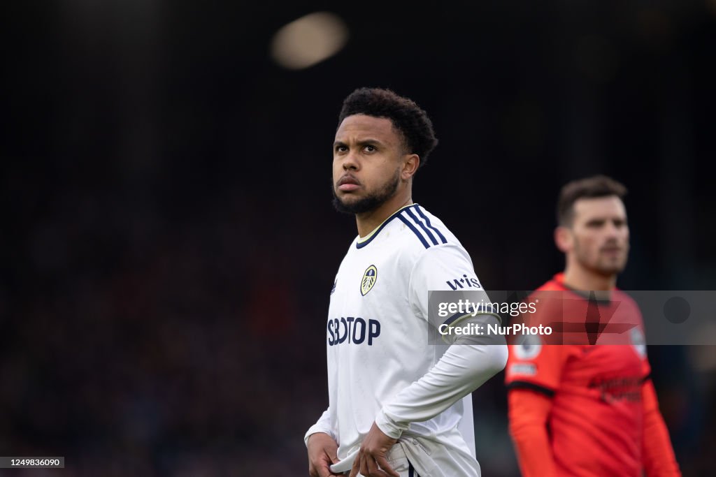 Weston Mckennie Of Leeds United Looks Up At The Big Screen During The