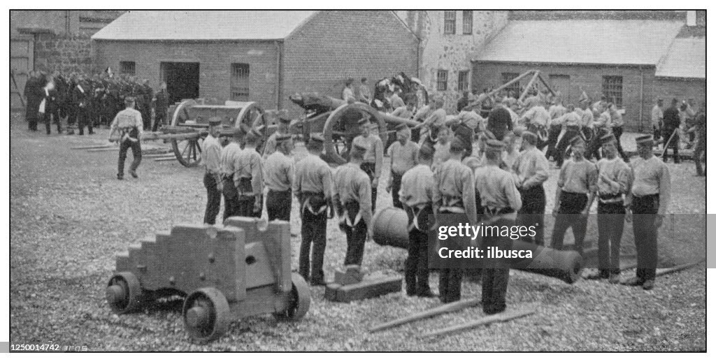 Antique Photograph Of British Navy And Army Antrim Militia Artillery ... Antique Photograph Of British Navy And Army Antrim Militia Artillery ...