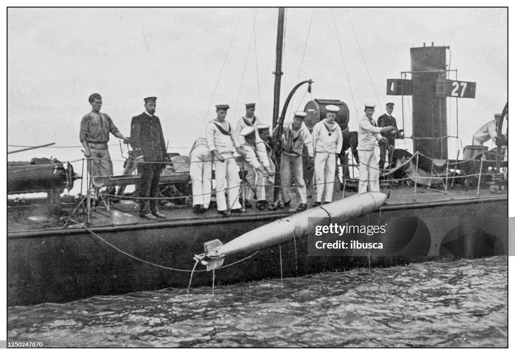 Antique Photograph Of British Navy And Army Torpedo Boat High Res Vector Graphic Getty Images