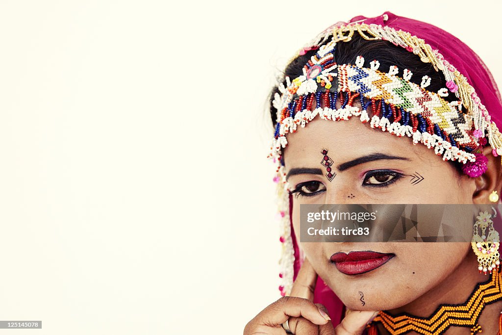 Attractive 18 Year Old Indian Girl In Traditional Costume High Res