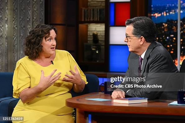 The Late Show With Stephen Colbert And Guest Rep Katie Porter During