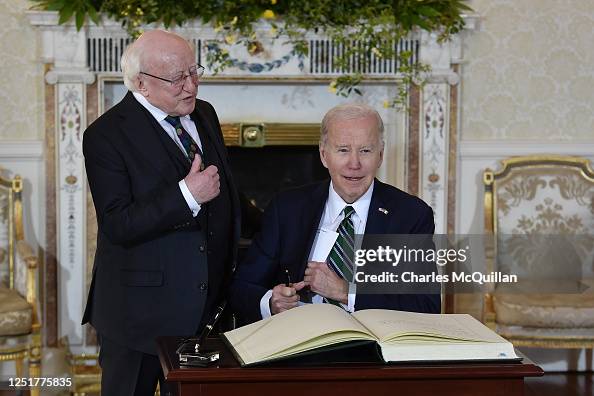 Us President Joe Biden Reacts Alongside Irish President Michael D News Photo Getty Images