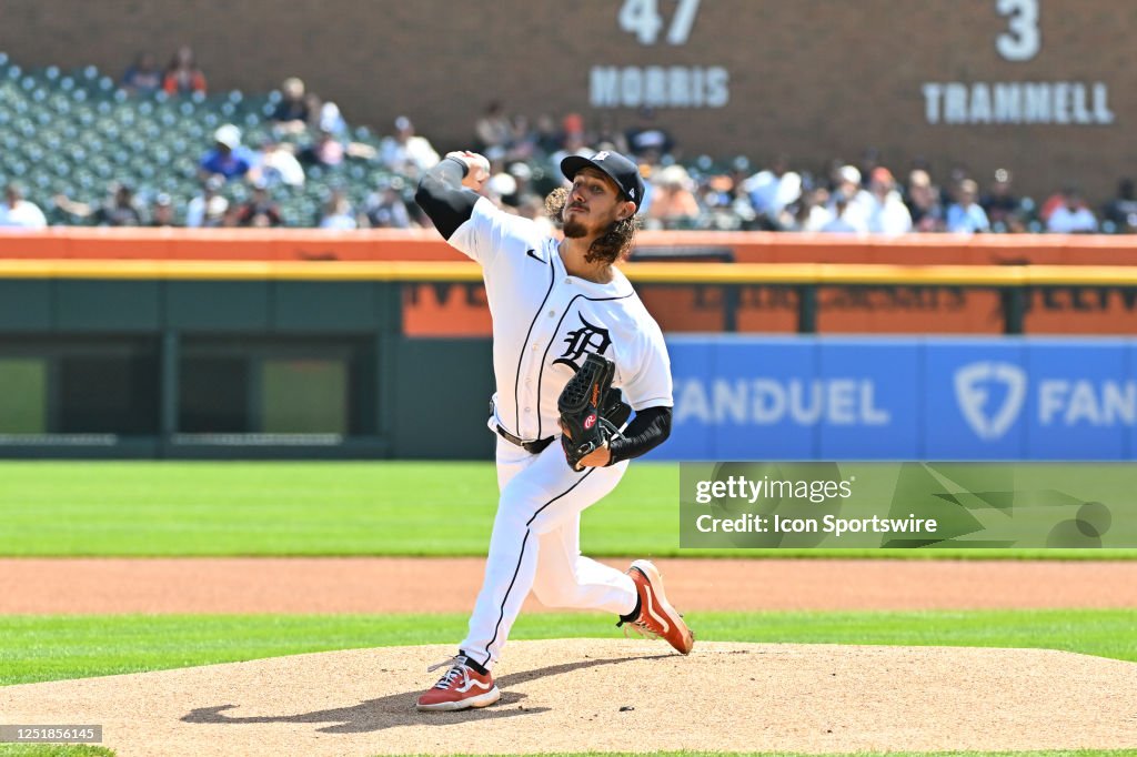 Detroit Tigers Starting Pitcher Michael Lorenzen Pitches In The Top