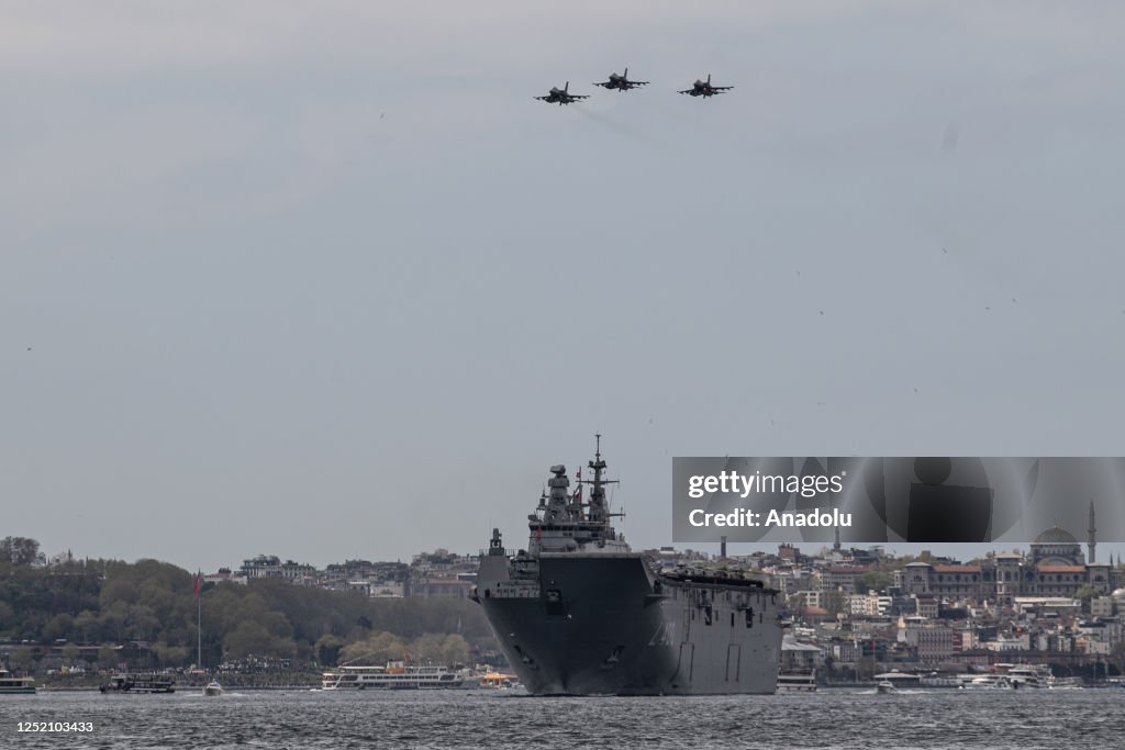 The Tcg Anadolu Turkiyes Largest Warship And The Worlds First News Photo Getty Images