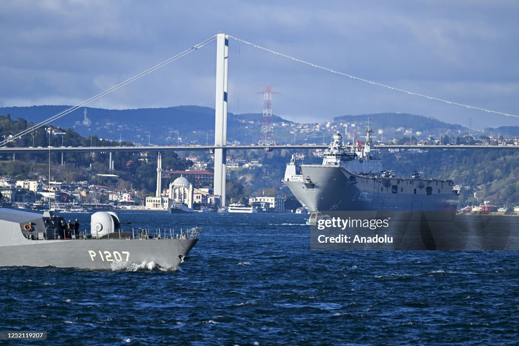 The Tcg Anadolu Turkiyes Largest Warship And The Worlds First News Photo Getty Images