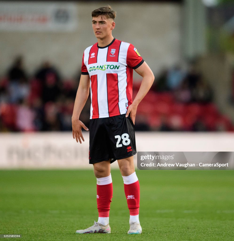 Lincoln City's Dylan Duffy during the Sky Bet League One between ... Lincoln City's Dylan Duffy during the Sky Bet League One between ...