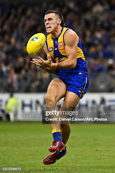Jake Waterman Of The Eagles Marks The Ball During The 2023 Afl Round