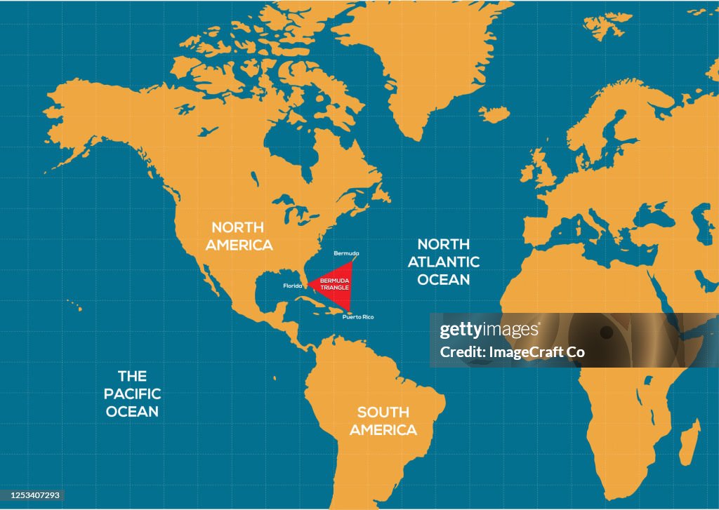 Bermuda Triangle Vector Map Triangle Marked In Red High-Res Vector ... Bermuda Triangle Vector Map Triangle Marked In Red High-Res Vector ...