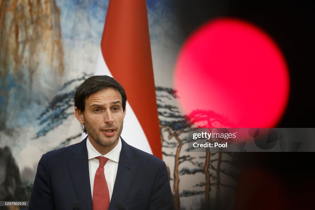 Dutch Foreign Minister Wopke Hoekstra attends a news conference after ... Dutch Foreign Minister Wopke Hoekstra attends a news conference after ...
