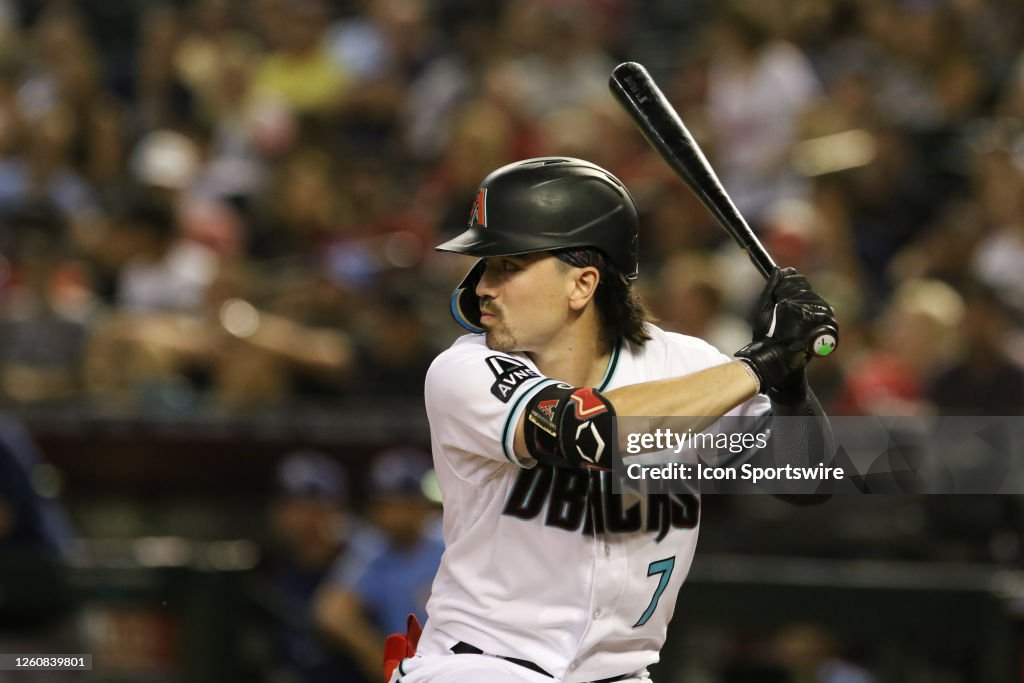 Arizona Diamondbacks left fielder Corbin Carroll at bat during the ... Arizona Diamondbacks left fielder Corbin Carroll at bat during the ...