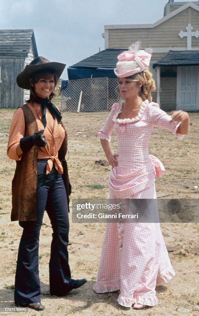 Italian Actress Claudia Cardinale And French Actress Brigitte Bardot