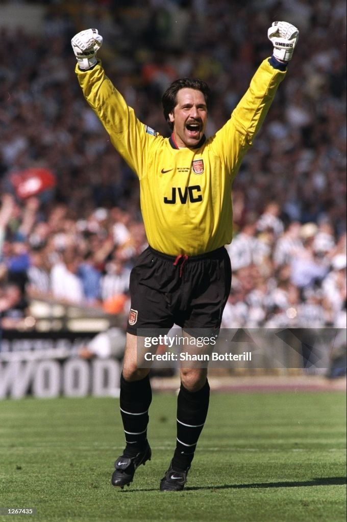 David Seaman of Arsenal celebrates during the FA Cup Final against ... David Seaman of Arsenal celebrates during the FA Cup Final against ...