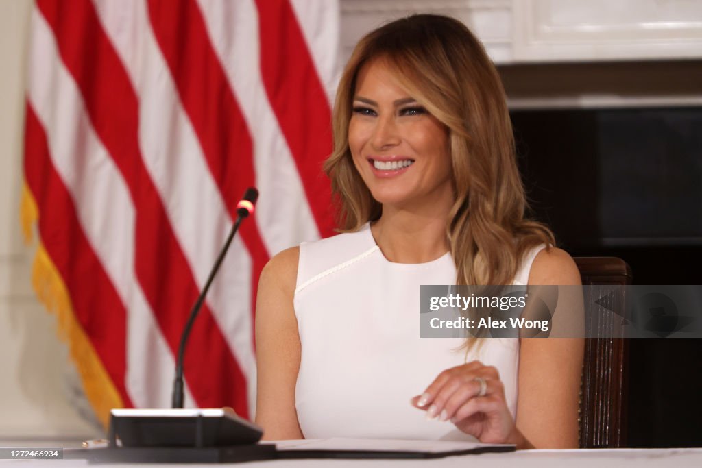 U S First Lady Melania Trump Speaks During A Roundtable On Sickle