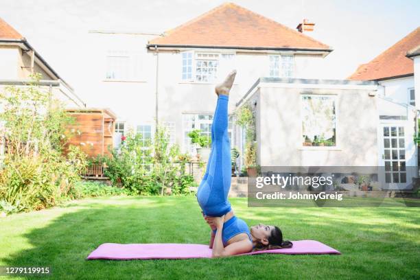 Shoulder Stand Pose Photos And Premium High Res Pictures Getty Images