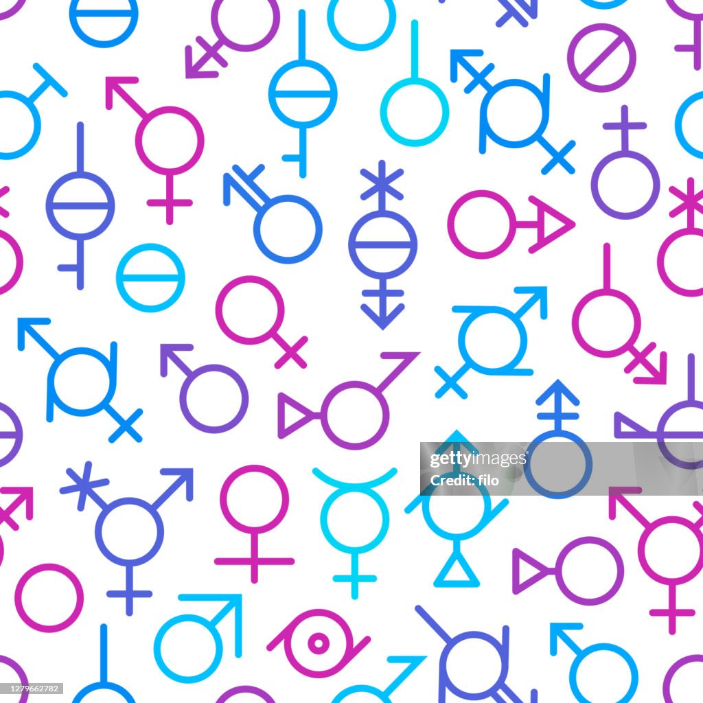Seamless Gender Symbols Background Pattern High Res Vector Graphic