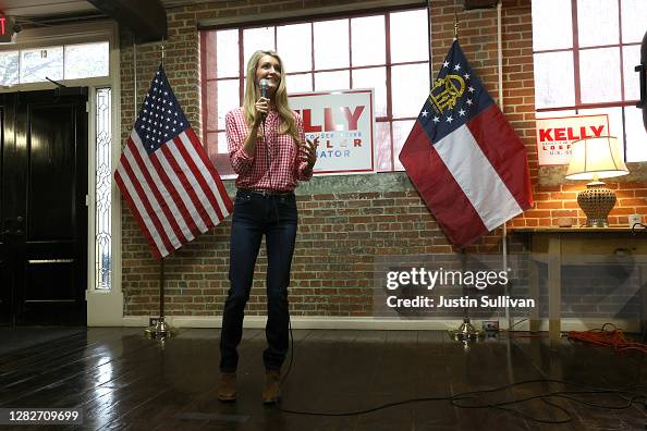 U S Sen Kelly Loeffler Speaks To Supporters During A Campaign Event