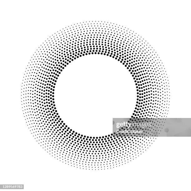 Orbital Dots Radial Size Gradient From Black To White High Res Vector