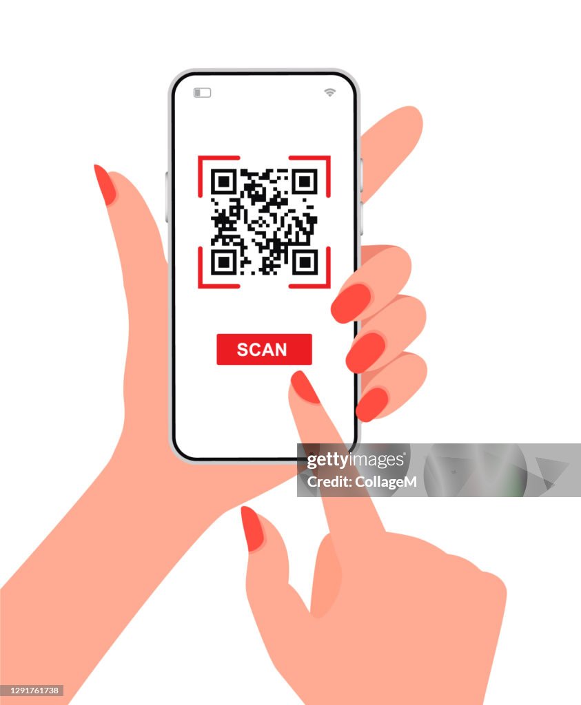 Smartphone Scanning Qr Code Hand Using Mobile Smart Phone Scan Qr Code ... Smartphone Scanning Qr Code Hand Using Mobile Smart Phone Scan Qr Code ...