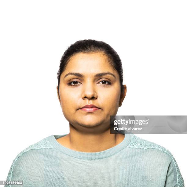 Mature Indian Woman White Background Fotografías E Imágenes De Stock