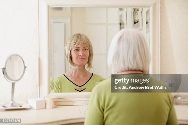 Old Lady Looking In Mirror Photos And Premium High Res Pictures Getty Images