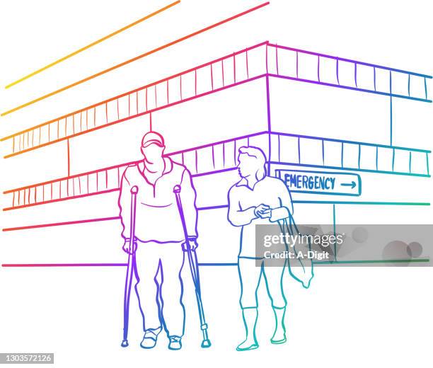 Patient Leaving Hospital High Res Illustrations Getty Images