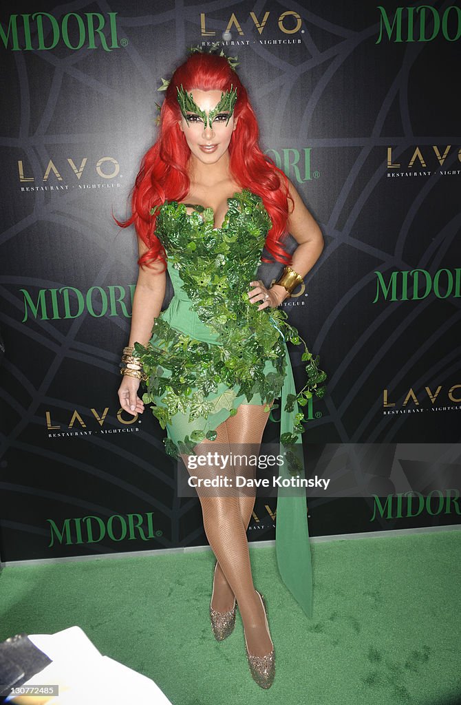 Kim Kardashian Attends The Midori Green Halloween Costume Party At