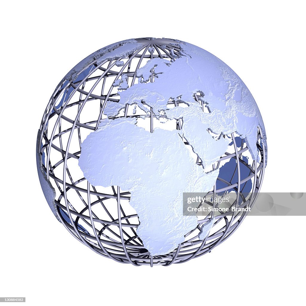 Globe Wire Frame Model Showing Europe And Africa 3d Illustration High ... Globe Wire Frame Model Showing Europe And Africa 3d Illustration High ...