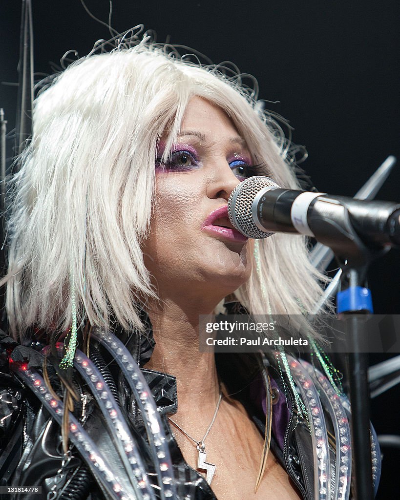 Singer Dj Mea Of Lords Of Acid Performs In Concert At Club Nokia On