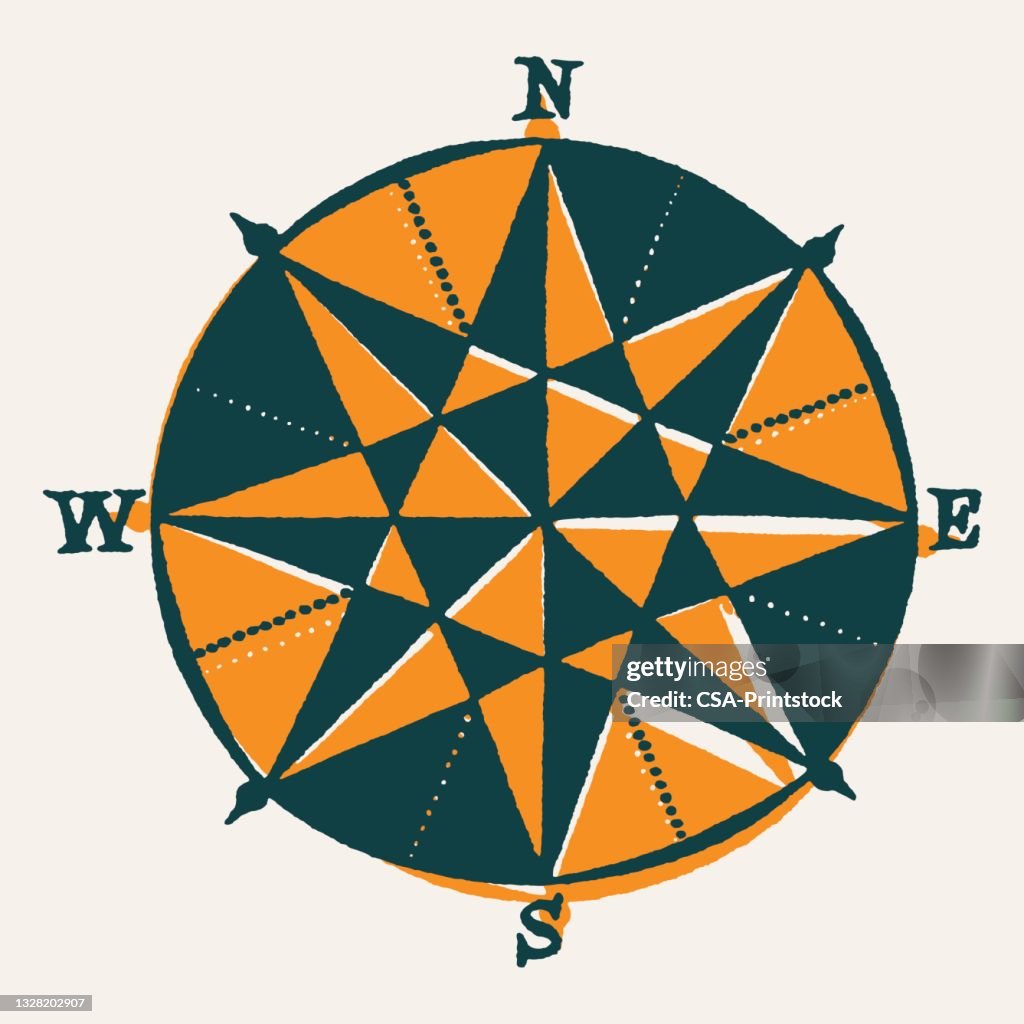 Illustration Of Compass Rose High Res Vector Graphic Getty Images