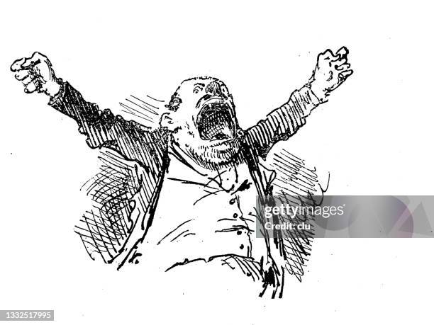 Illustrations Cliparts Dessins Animés Et Icônes De Man Wide Open Mouth Getty Images