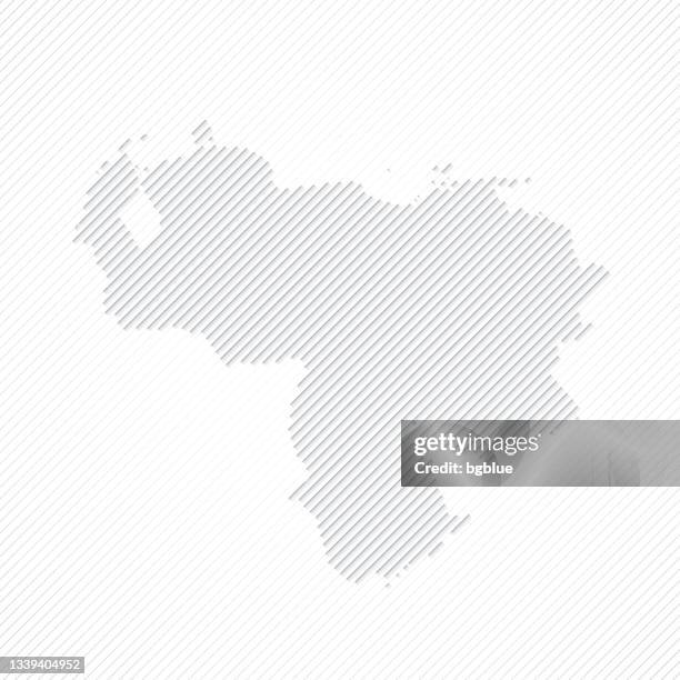 Venezuela Map Designed With Lines On White Background High Res Vector