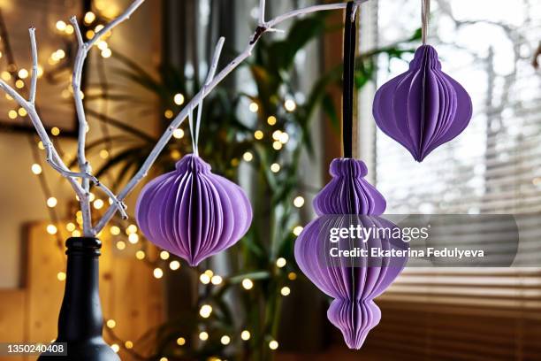 Alternative christmas tree. Handmade paper christmas decorations scandi ...