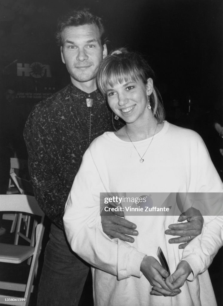 American Actor Singer And Dancer Patrick Swayze Standing Behind News Photo Getty Images