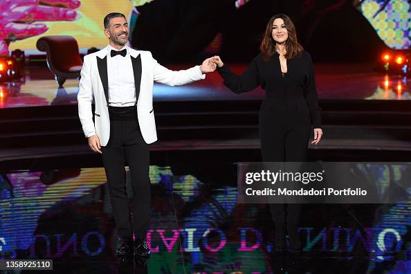 Monica Bellucci And Simone Di Pasquale During The Semi Final Of The