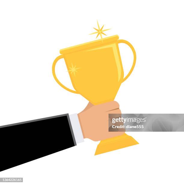 Holding A Trophy Drawing High Res Illustrations Getty Images