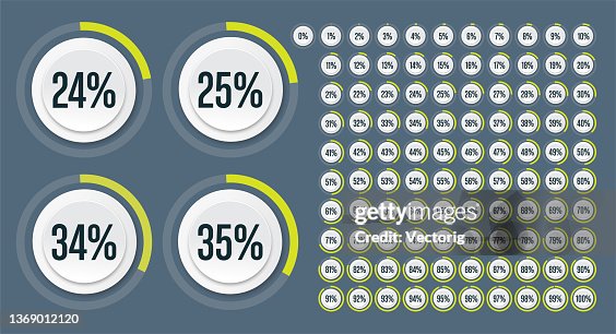 Pie Chart Set Colorful Diagram Collection High Res Vector Graphic