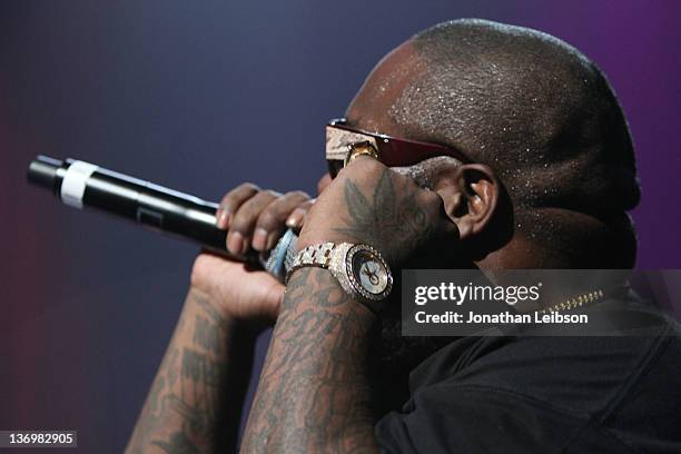 Rick Ross Busta Rhymes And Eric Bellinger In Concert Los Angeles Ca