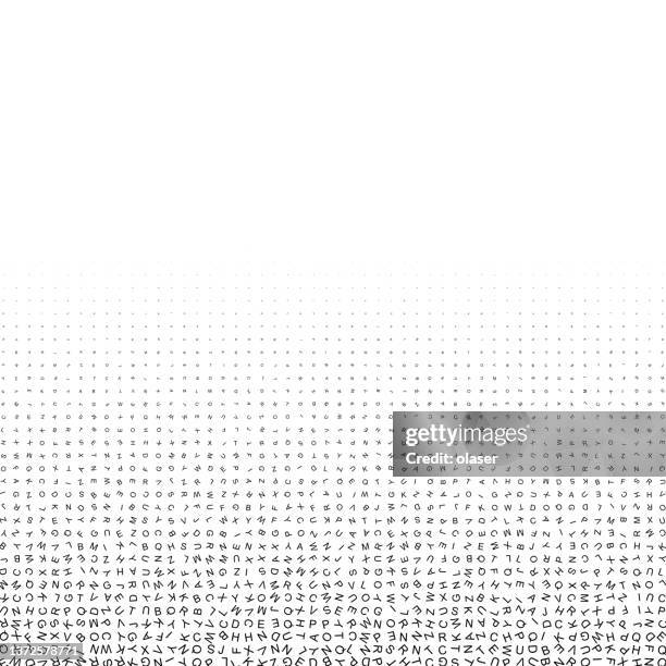 Falling Rotating Characters From Alphabet High Res Vector Graphic