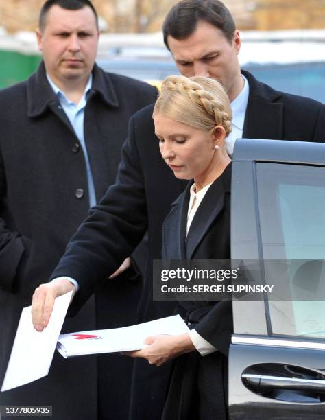 130 Former Ukrainian Prime Minister Yuliya Tymoshenko Interview Stock