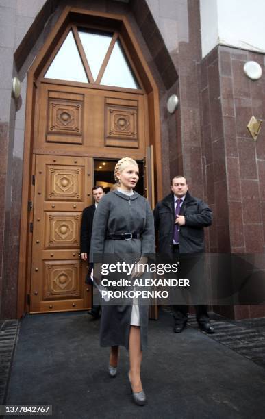 130 Former Ukrainian Prime Minister Yuliya Tymoshenko Interview Stock