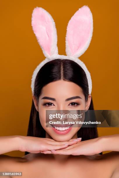 Woman Bunny Ears Photos And Premium High Res Pictures Getty Images