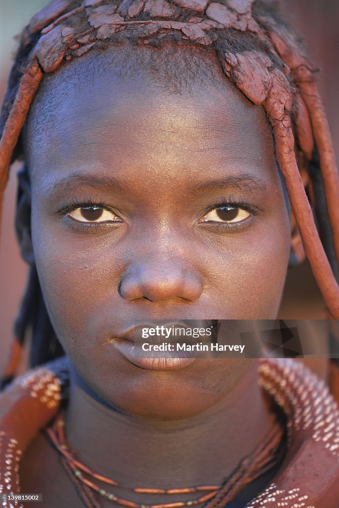 Himba Woman Portrait The Himba Are Seminomadic Pastoralists Who Inhabit The Kunene Region In