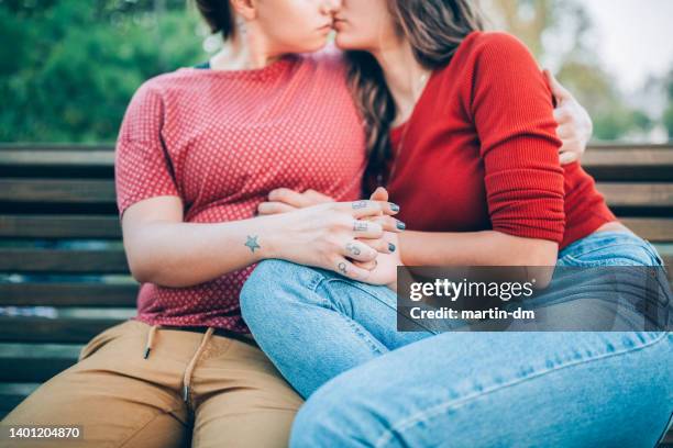 Close Up Lesbian Kiss Photos And Premium High Res Pictures Getty Images