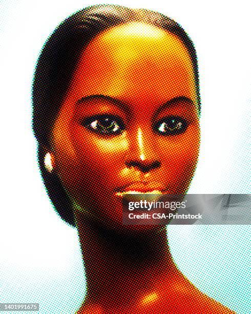 Dark Skinned Black Woman Portrait High Res Illustrations Getty Images