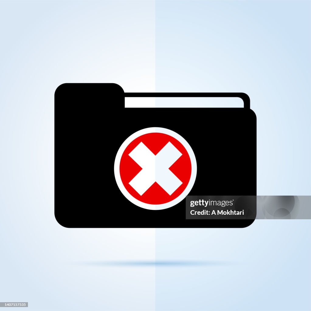 Folder Icon With Error Cross Icon High-Res Vector Graphic - Getty Images Folder Icon With Error Cross Icon High-Res Vector Graphic - Getty Images