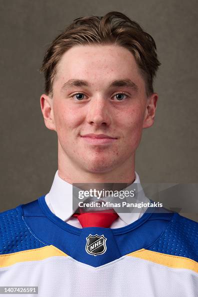 Noah Ostlund, #16 pick by the Buffalo Sabres, poses for a portrait ... Noah Ostlund, #16 pick by the Buffalo Sabres, poses for a portrait ...