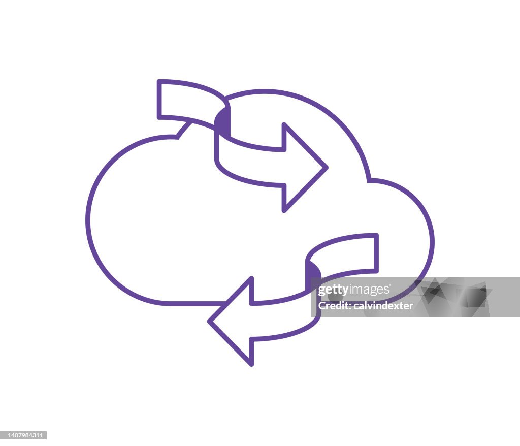 Cloud Computing Design With Editable Strokes High Res Vector Graphic