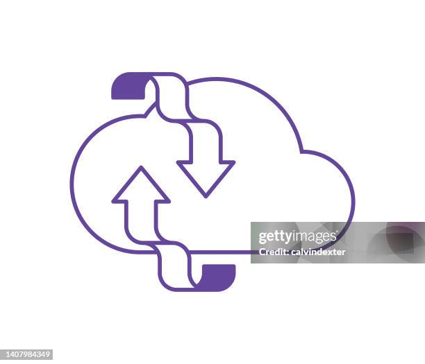 Cloud Computing Design With Editable Strokes High Res Vector Graphic