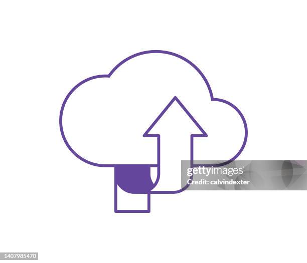 Cloud Computing Design With Editable Strokes High Res Vector Graphic